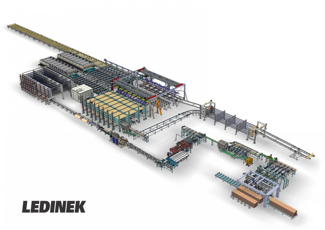 CLT production line Norway | Ledinek